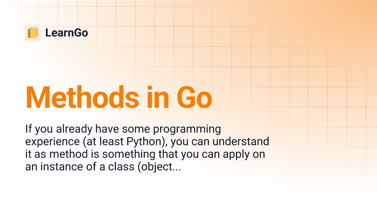 Methods in Go | LearnGo